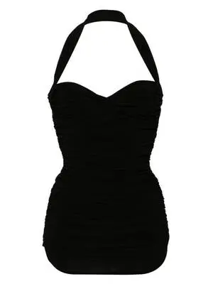 Norma Kamali Bill Ruched Swimsuit - Black