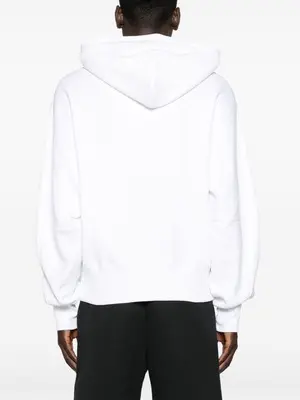Alexander McQueen Logo Embroidered Cotton Hoodie