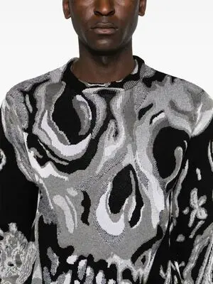 Alexander McQueen Abstract Pattern-jacquard Jumper