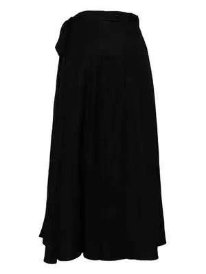 Voz Wrap Around Maxi Skirt - Black