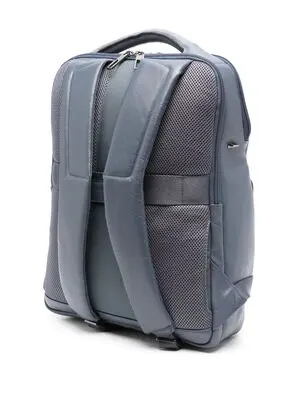 PIQUADRO Akron Leather Backpack - Blue
