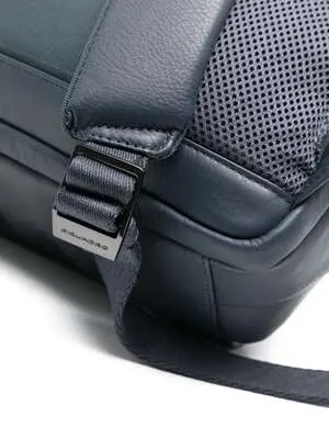PIQUADRO Akron Leather Backpack - Blue