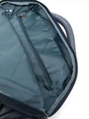 PIQUADRO Akron Leather Backpack - Blue