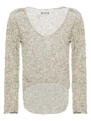 Voz Marl Knit High-low Top