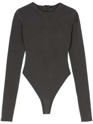 ENTIRE STUDIOS Round-neck Jersey Bodysuit - Black