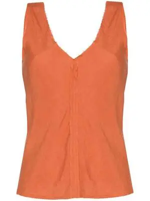 Voz Seam-detailing Top - Orange