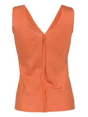 Voz Seam-detailing Top - Orange