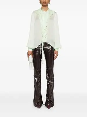 Victoria Beckham Ruffled Semi-sheer Shirt