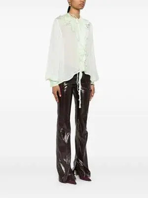 Victoria Beckham Ruffled Semi-sheer Shirt