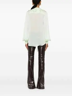Victoria Beckham Ruffled Semi-sheer Shirt