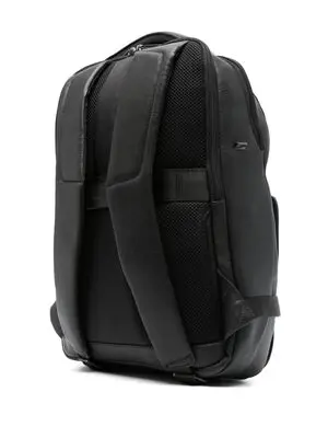 PIQUADRO Akron Leather Backpack - Black