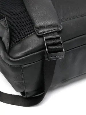 PIQUADRO Akron Leather Backpack - Black