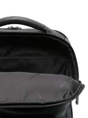 PIQUADRO Akron Leather Backpack - Black