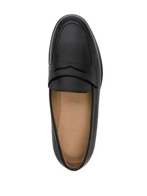 SCAROSSO Austin Leather Loafers - Black
