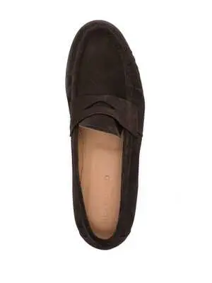 SCAROSSO Fred Suede Loafers - Brown