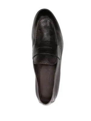 SCAROSSO Gregory Leather Loafers - Brown