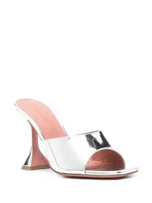 Amina Muaddi 95mm Lupita Sandals - Silver