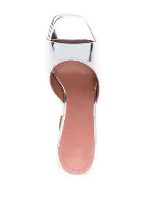 Amina Muaddi 95mm Lupita Sandals - Silver