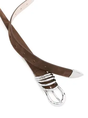 DEHANCHE Hollyhock Suede Belt - Brown
