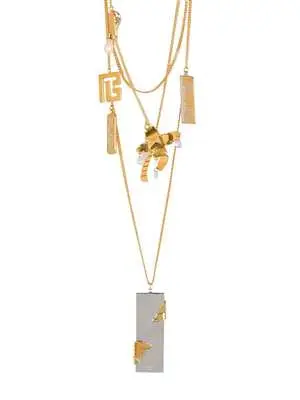 Balmain Miami Embellished Sautoir Necklace