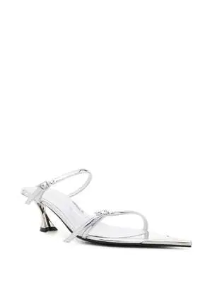 MUGLER Metallic Leather Sandals