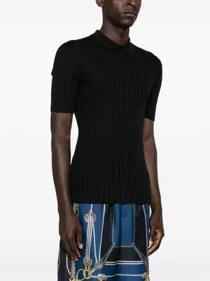 Dolce & Gabbana Ribbed-knit Polo Shirt