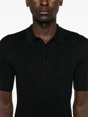 Dolce & Gabbana Ribbed-knit Polo Shirt