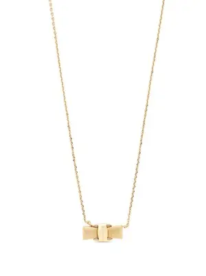 FERRAGAMO Vera Bow Pendant Necklace - Gold
