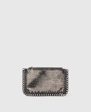 Stella McCartney Falabella Zipper Cardholder - Black