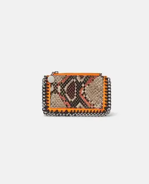 Stella McCartney Falabella Zipper Cardholder Bright Orange
