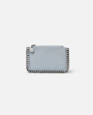 Stella McCartney Falabella Zipper Cardholder Dusty Blue