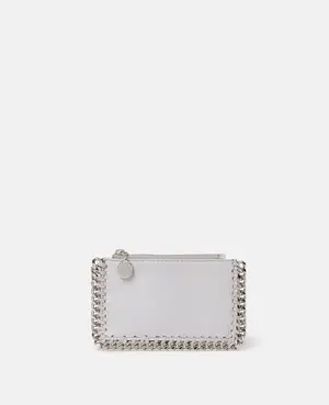 Stella McCartney Falabella Zipper Cardholder Ice Grey