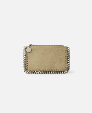 Stella McCartney Falabella Zipper Cardholder Light Khaki