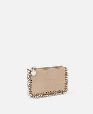 Stella McCartney Falabella Zipper Cardholder Toffee Brown