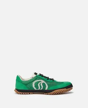 Stella McCartney S-wave Sport Mesh Paneled Sneakers - Fern Green