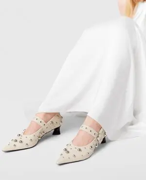 Stella McCartney S-Wave Sport Mesh Paneled Sneakers Greggio White