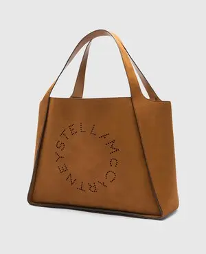 Stella McCartney Logo Tote Bag - Brandy