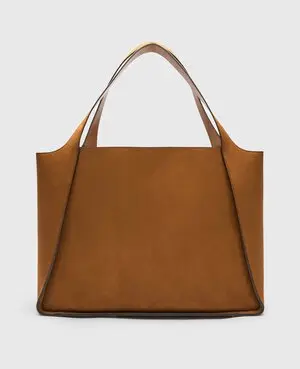 Stella McCartney Logo Tote Bag - Brandy