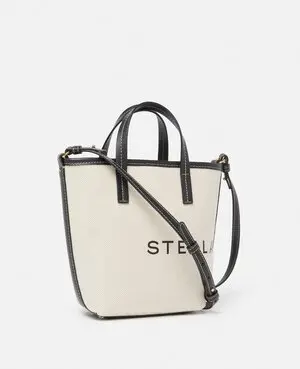 Stella McCartney Logo Canvas Crossbody Tote Bag