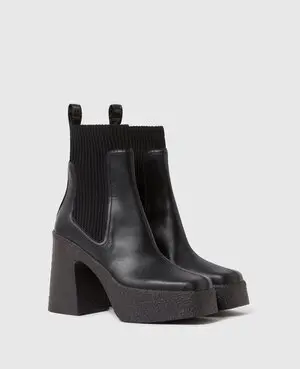 Stella McCartney Skyla Heeled Ankle Boots - Black