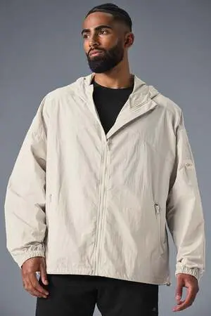 Alo Yoga Vantage Nylon Ripstop Track Jacket - Bone