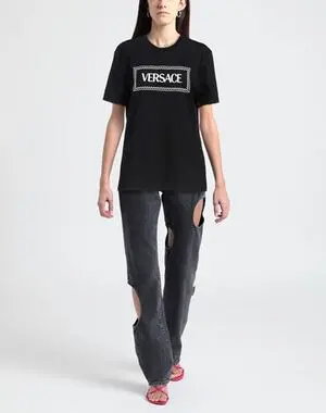 Versace T-shirt With Embroidered Logo