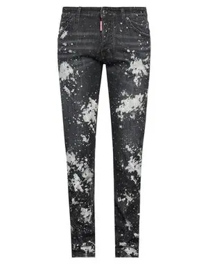 Dsquared2 Straight-leg Jeans With Studded Logo - Black