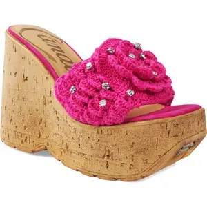 Women's Fuchsia Platform Sandals