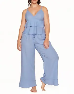 ADORE ME Brigita Pajama Cami & Pants Set - Medium Blue