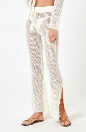 L*Space Los Cabos Open Stitch Cover-up Sweater Pants
