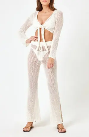 L*Space Los Cabos Open Stitch Cover-up Sweater Pants