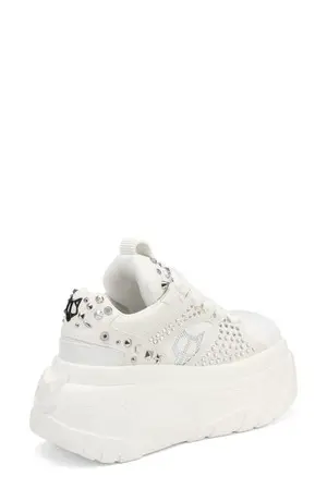 NAKED WOLFE Fantasy" Crystal Embellished Platform Sneakers