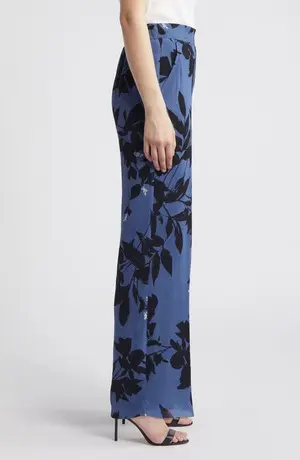 Anne Klein Floral Wide Leg Pants