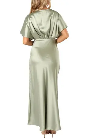 PETAL & PUP Ricki Satin Gown